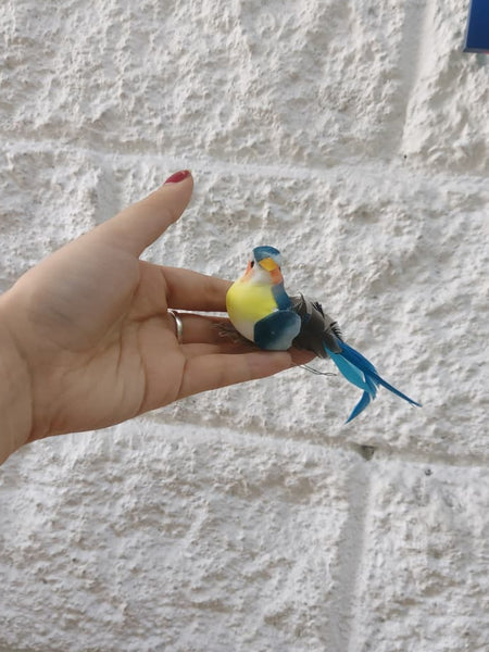 Pajarito Decorativo Azul 13cm – Mapalu Store